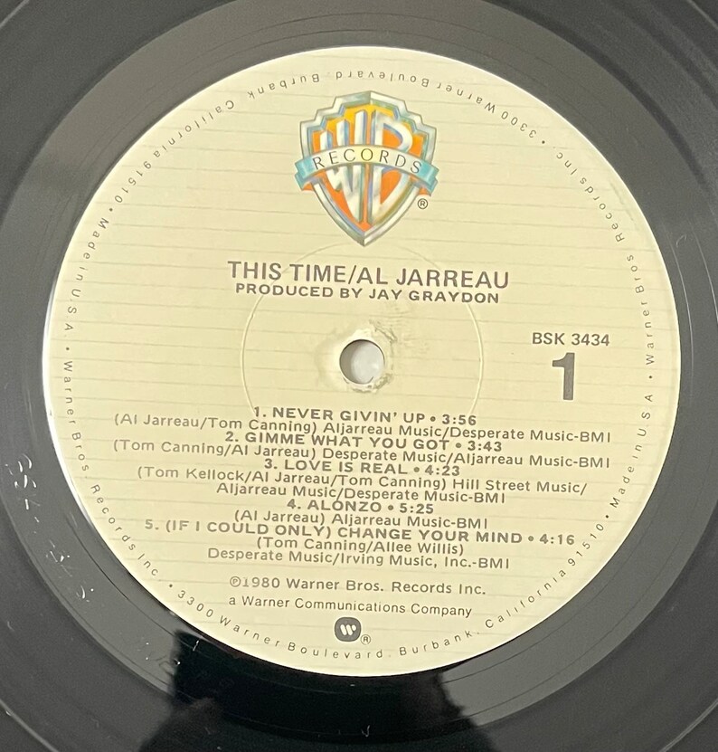 Vintage Vinyl Al Jarreau This Time W 56804 Jazz/funk/soul Warner Bros Records 1980 VG / Vinyl ...