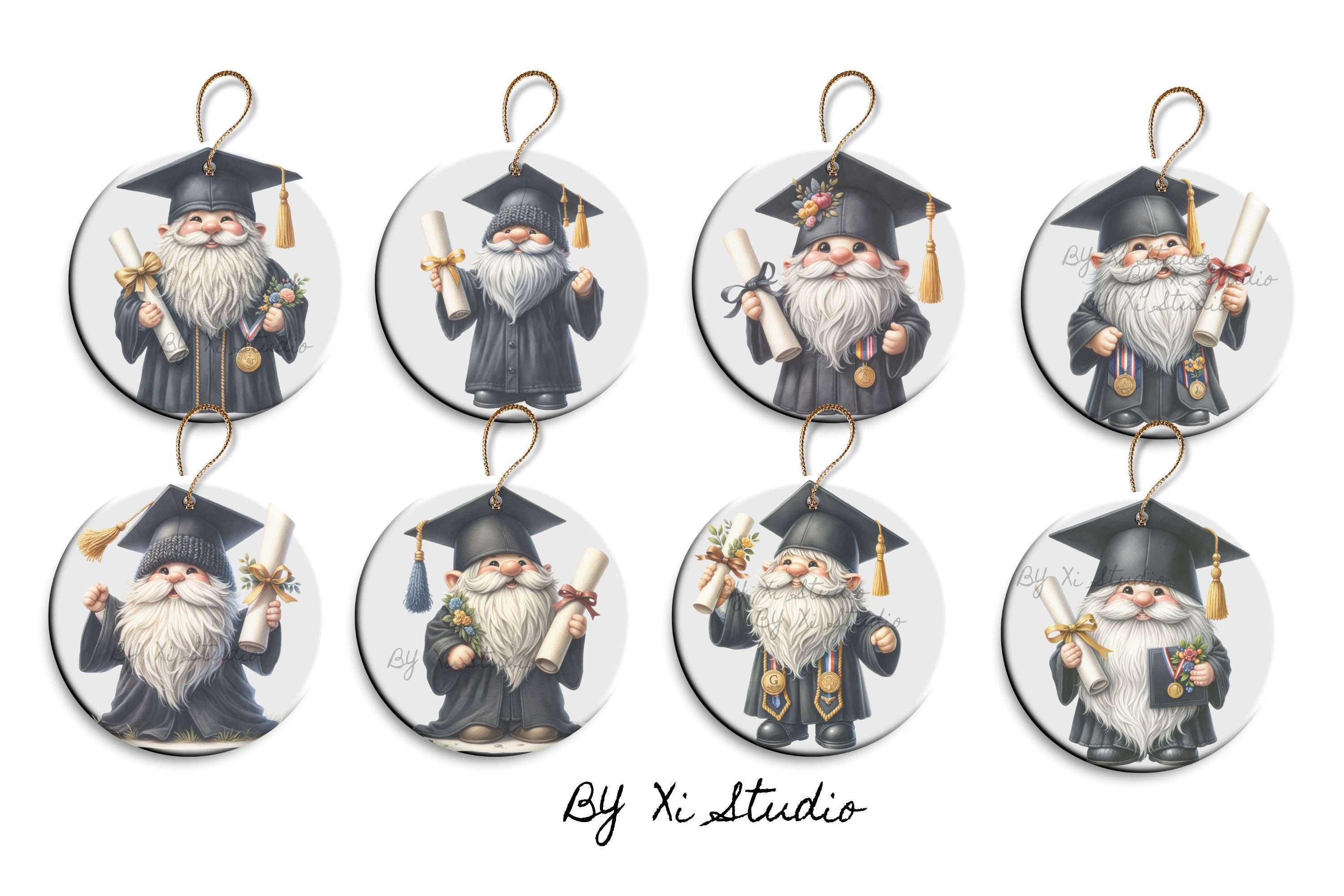 Graduation Gnome Clipart, Graduate Gnome PNG, Graduating Clipart, Gnome ...
