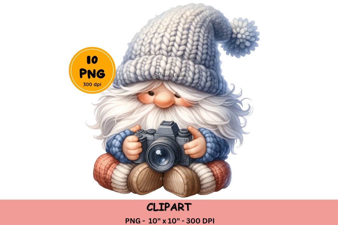 Camera Photographer Gnome Clipart Camera Gnome Png Cute Gnomes