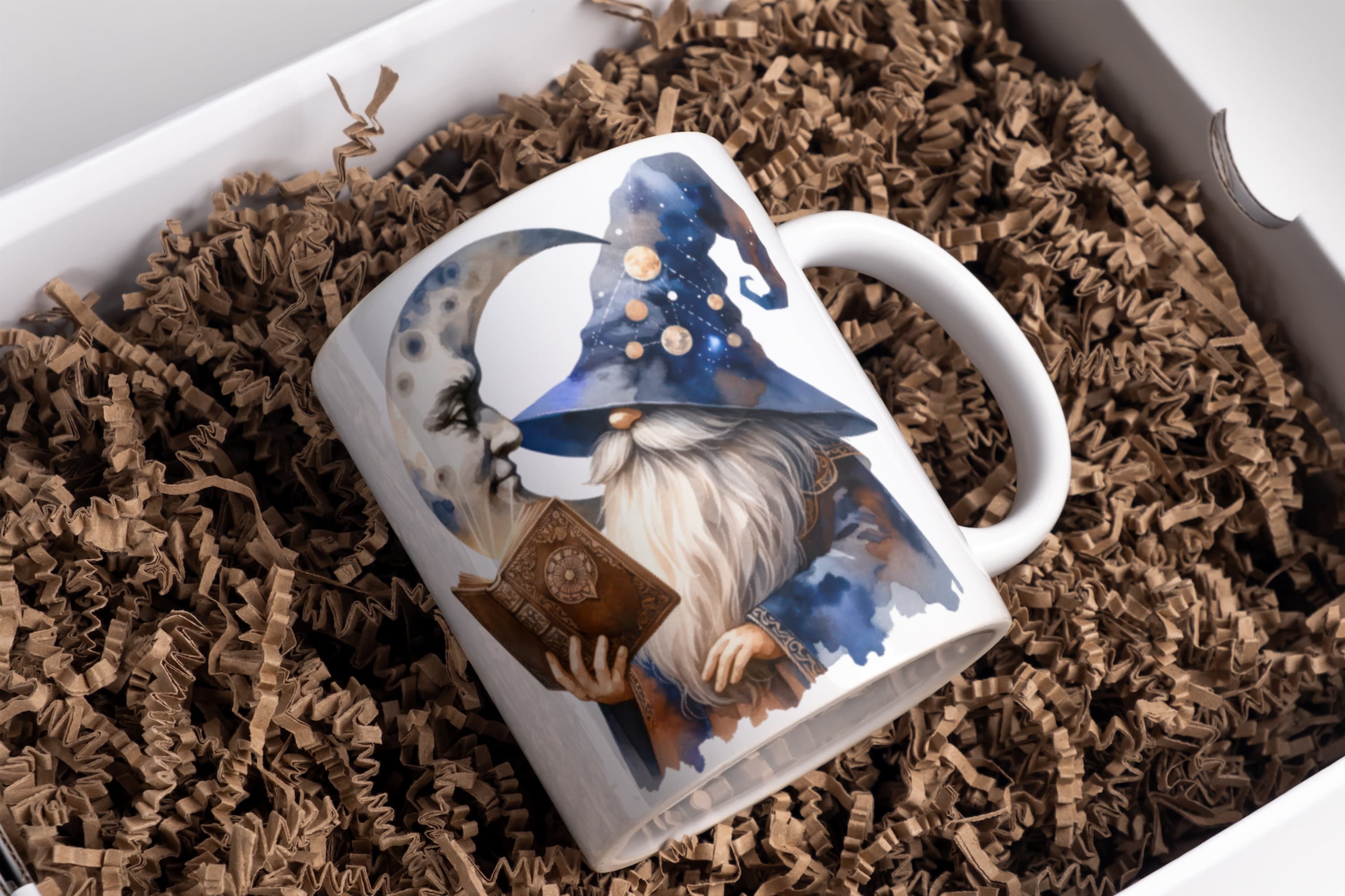 Watercolor Wizard Gnome Clipart, Celestial Gnome PNG, Wizard ...