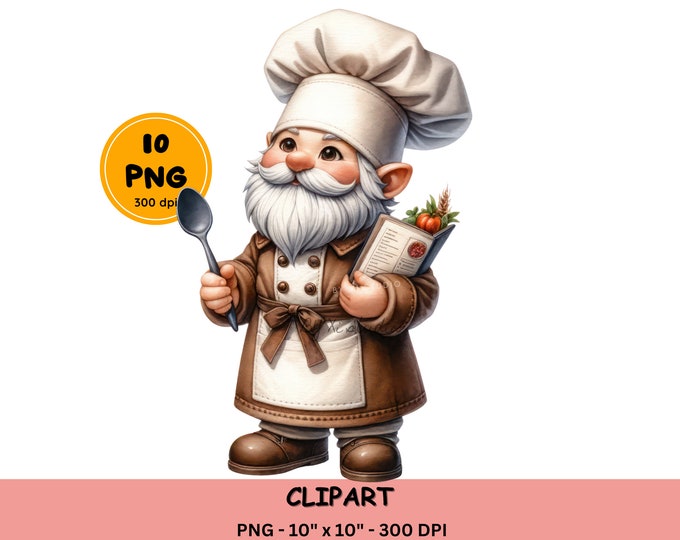 61 PNG Chief Gnomes Clipart , Fantasy Gnome , Cook Gnome, Cafe Gnome ...