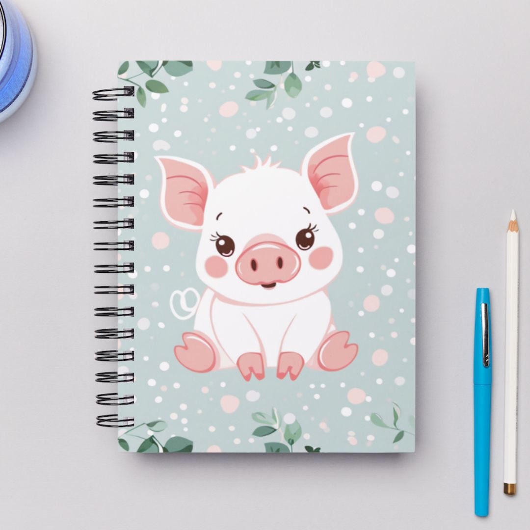Cute Pig Illustration Digital Paper Pack, Seamless, Printable Craft ...
