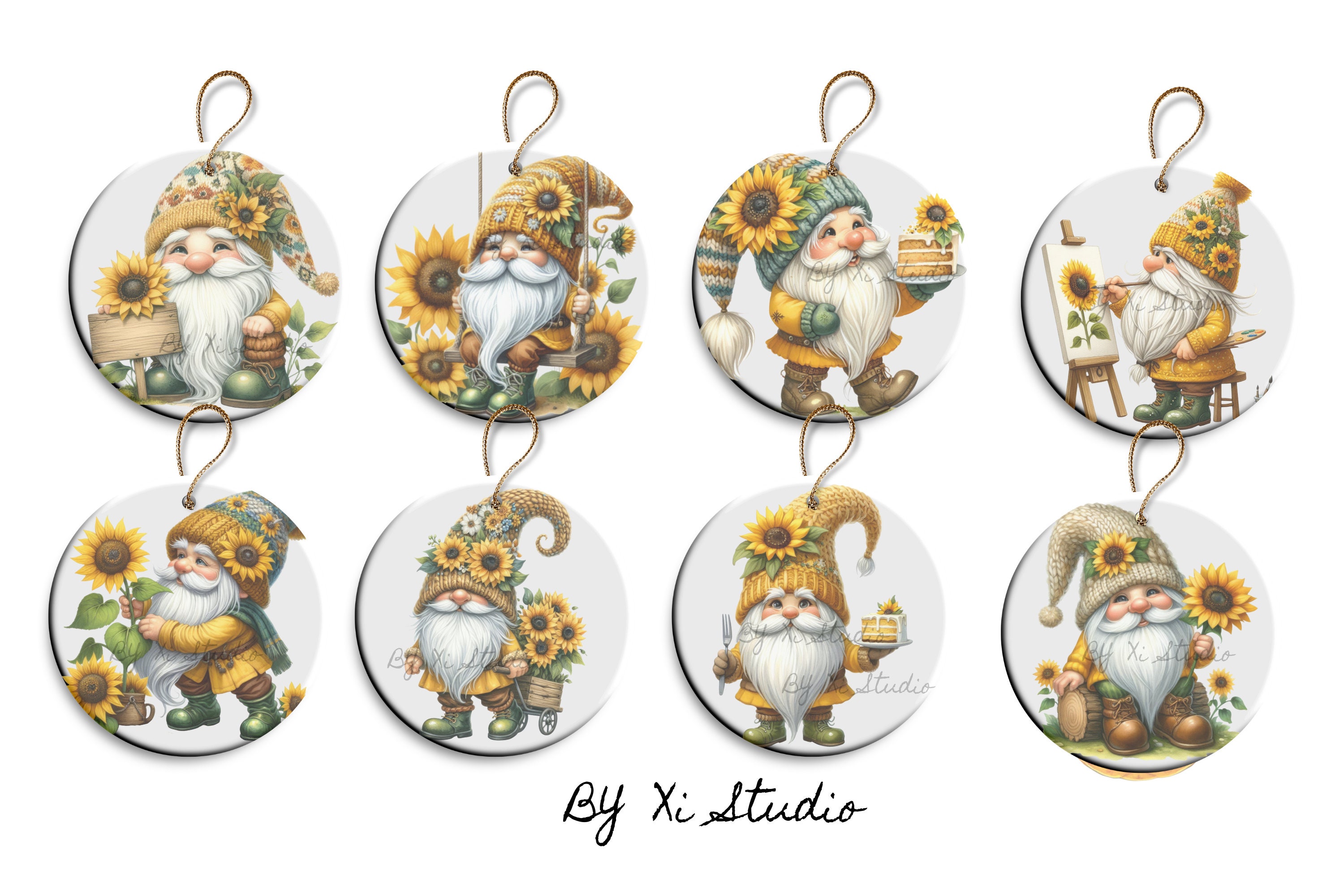 Sunflower Gnome Clipart, Spring Gnome PNG, Garden Gnome Clip Art ...