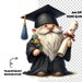 Graduation Gnome Clipart, Graduate Gnome PNG, Graduating Clipart, Gnome ...