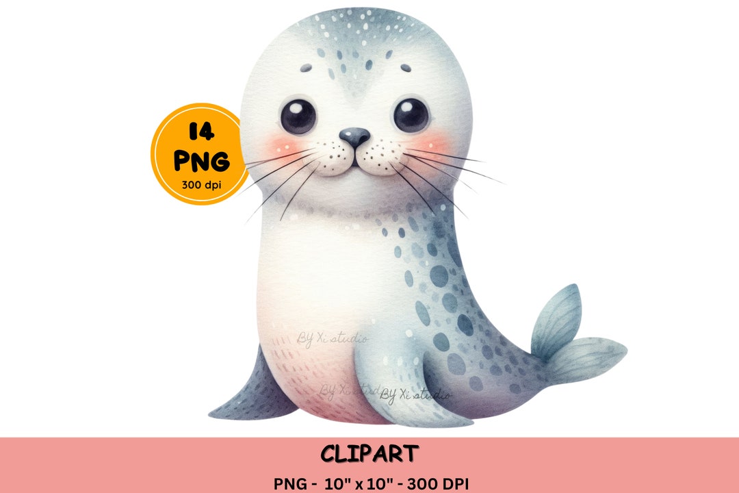 Arctic Animal Clipart, Cute Animals Png, Nursery Decor, Sublimation ...