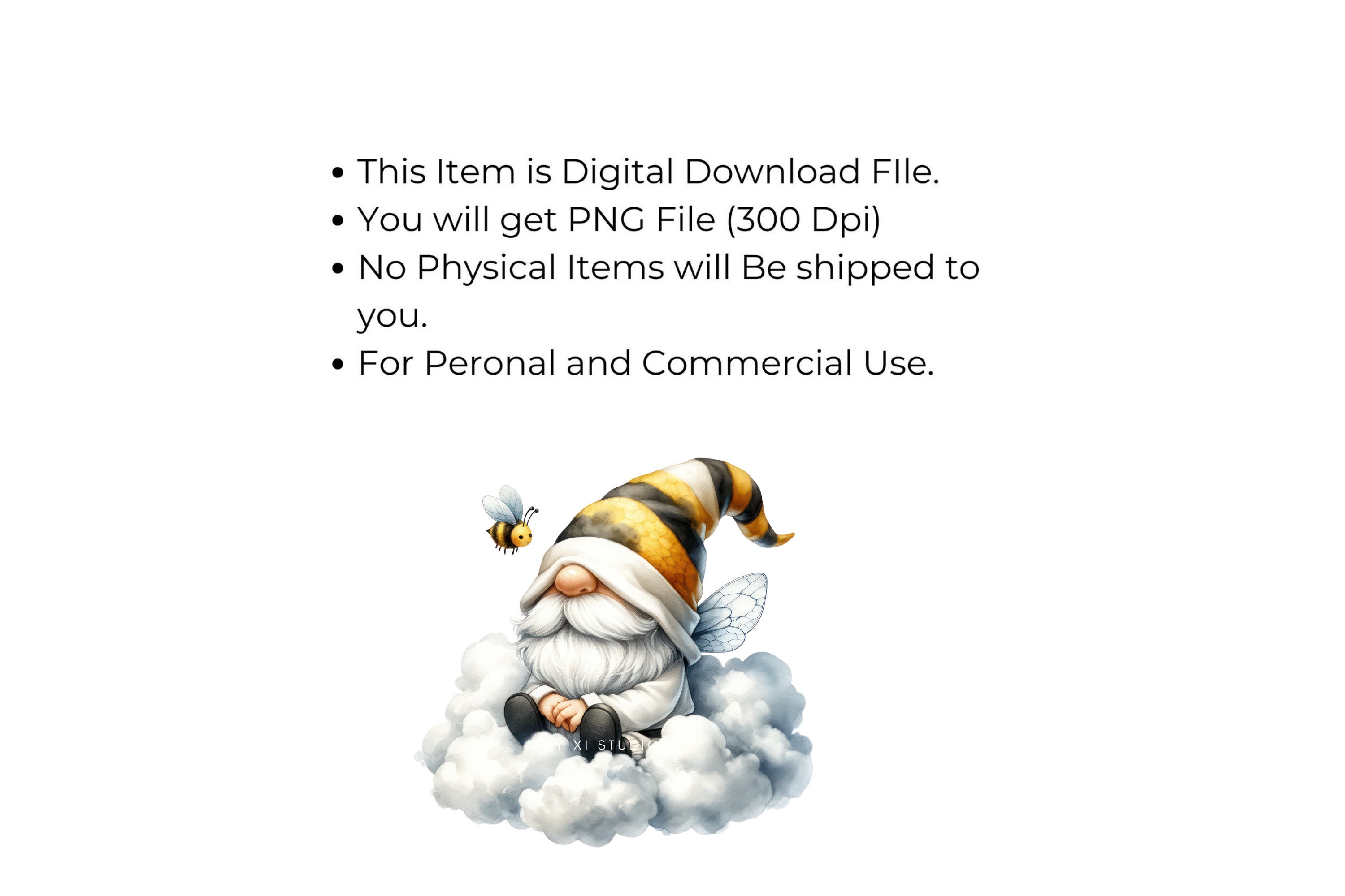 Bee Gnome Clipart, Cute Gnome PNG, Spring Gnome Sublimation Design ...