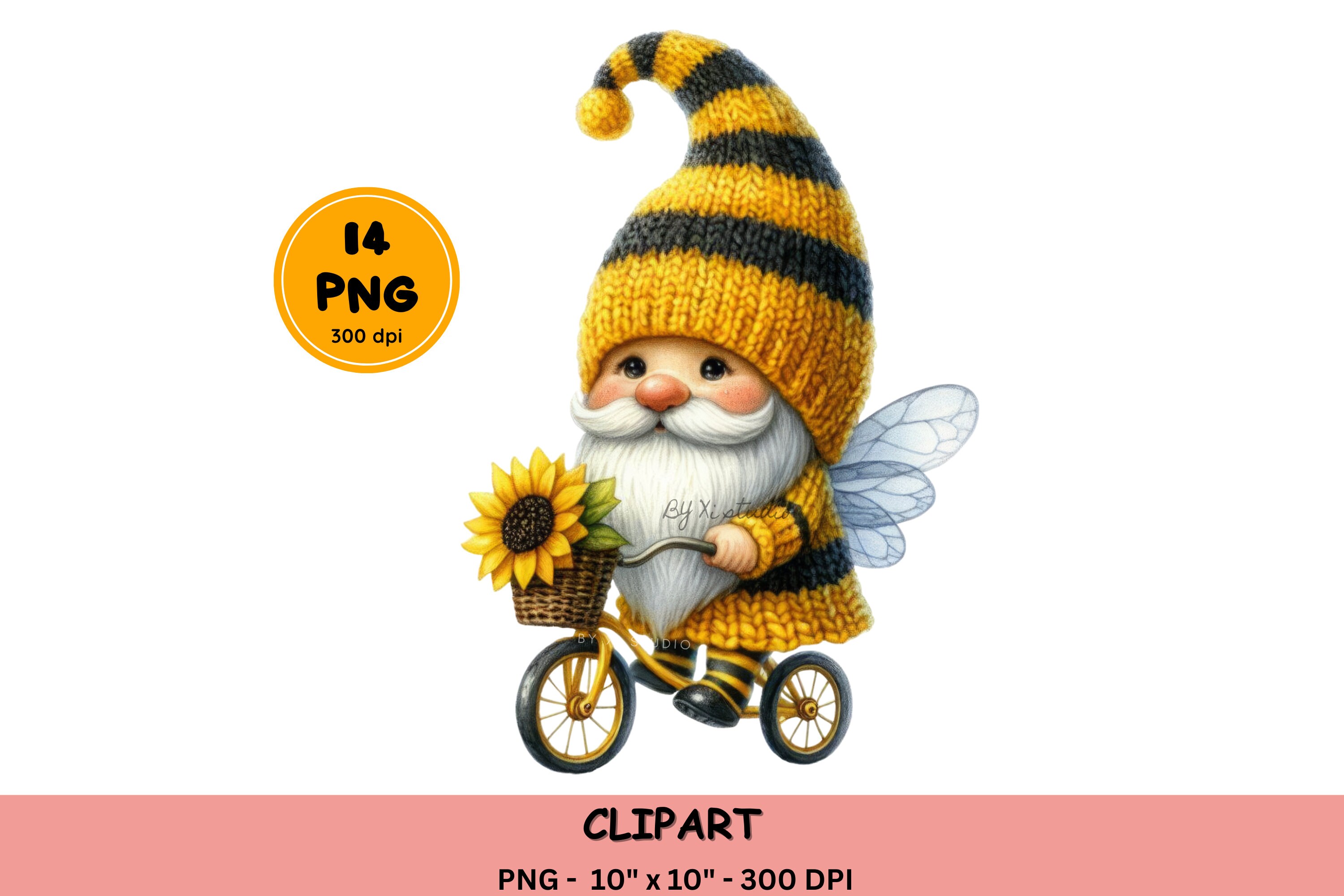 Bee Gnome Clipart, Cute Gnome PNG, Bee PNG, Yellow Gnome Clipart ...