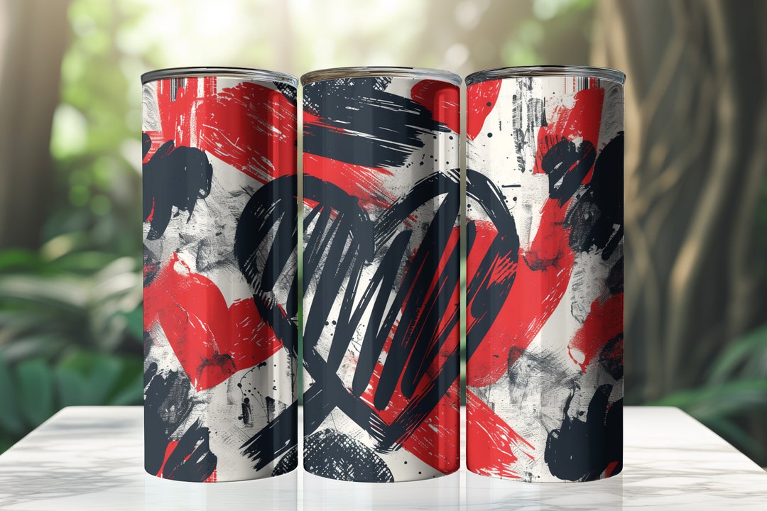 Doodle Heart, Scratch Heart Tumbler Wrap, 20 Oz Sublimation Design, PNG ...
