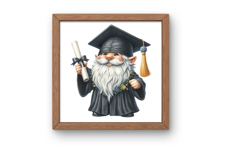 Graduation Gnome Clipart, Graduate Gnome PNG, Graduating Clipart, Gnome ...