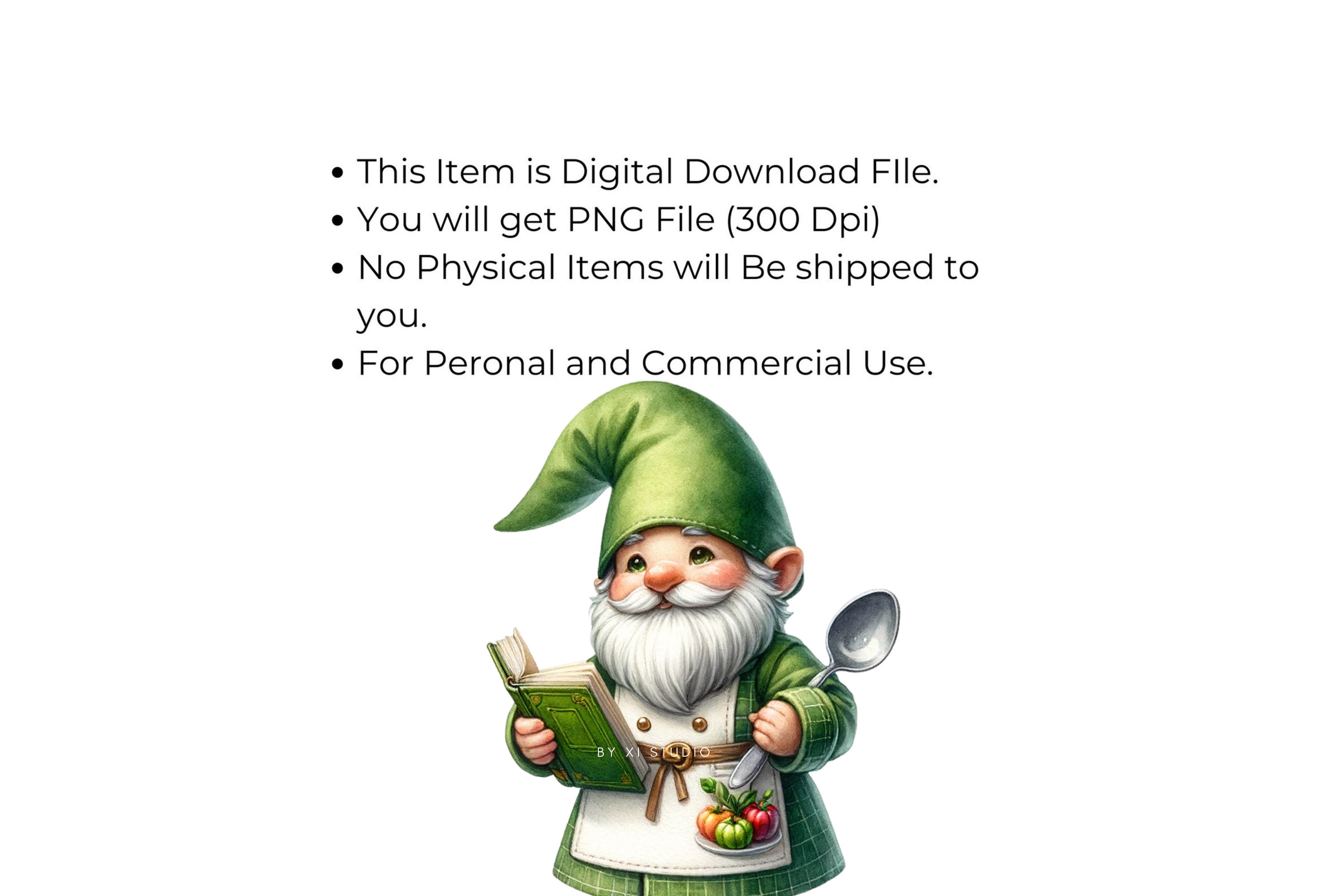 Watercolor Chef Gnome, Cooking Gnome Png, Kitchen Gnomes Illustration ...