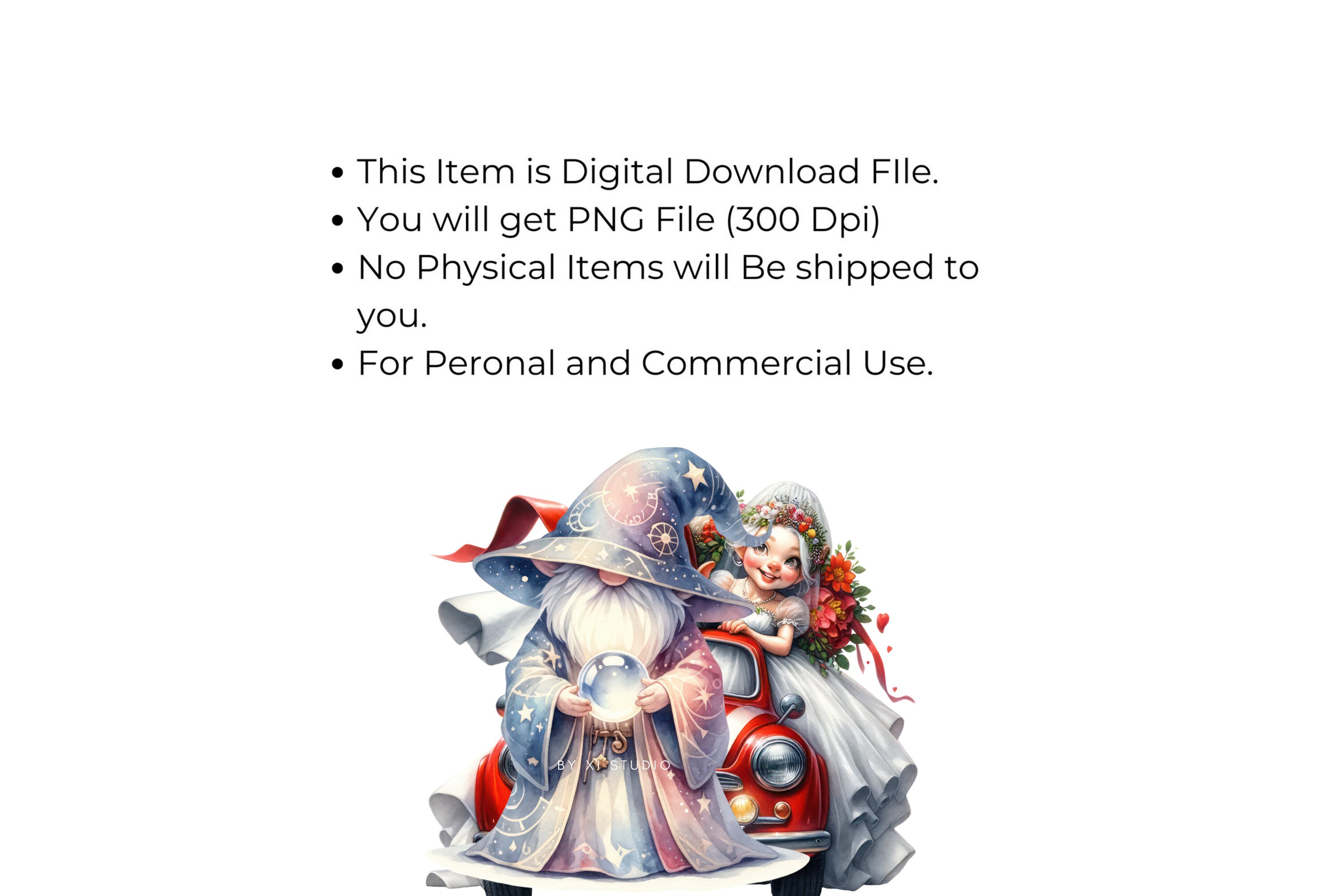 Watercolor Wizard Gnome Clipart, Celestial Gnome PNG, Wizard ...