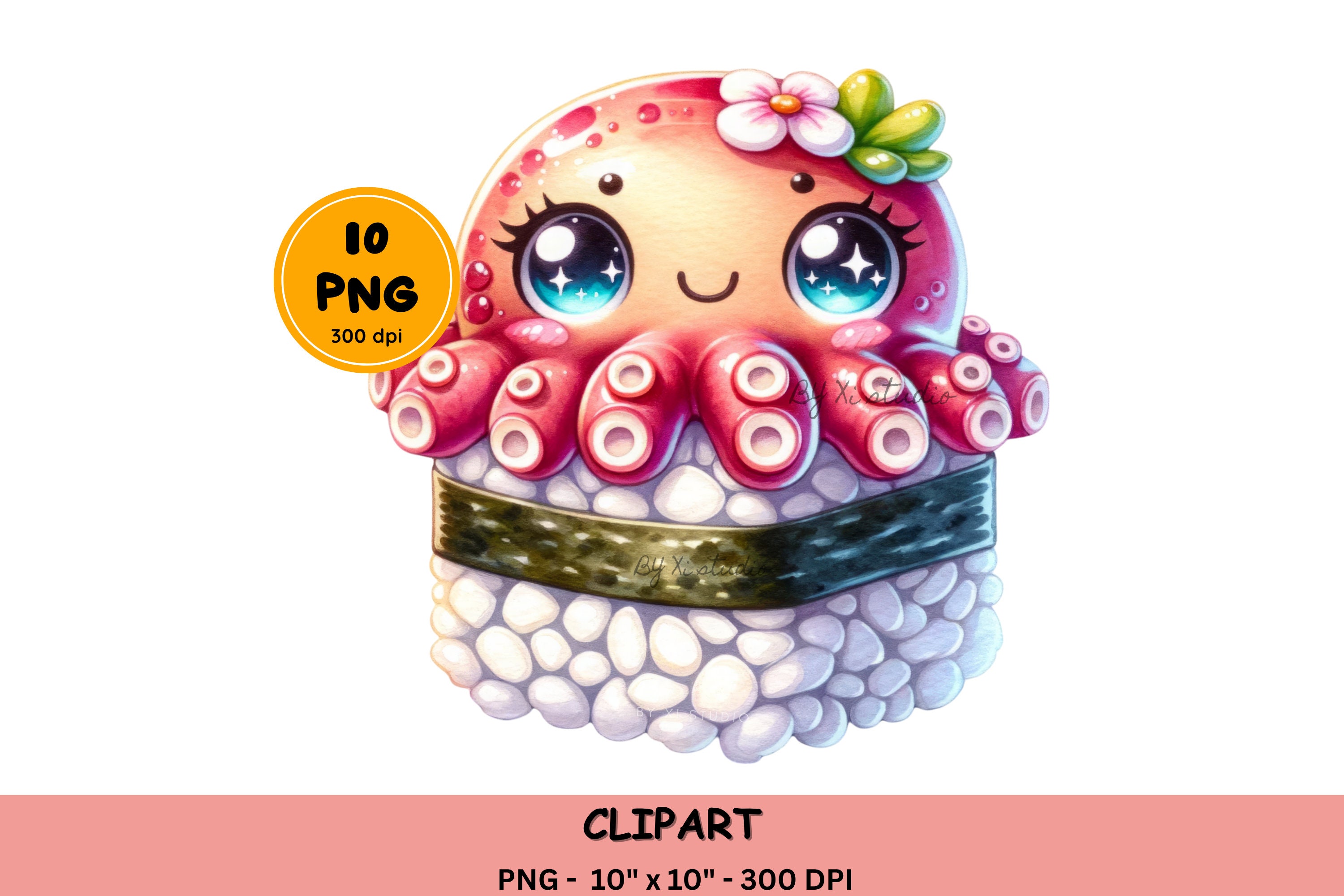 Kawaii Sushi Clipart, Kawaii Food Clipart, Cute Sushi Cartoon ...