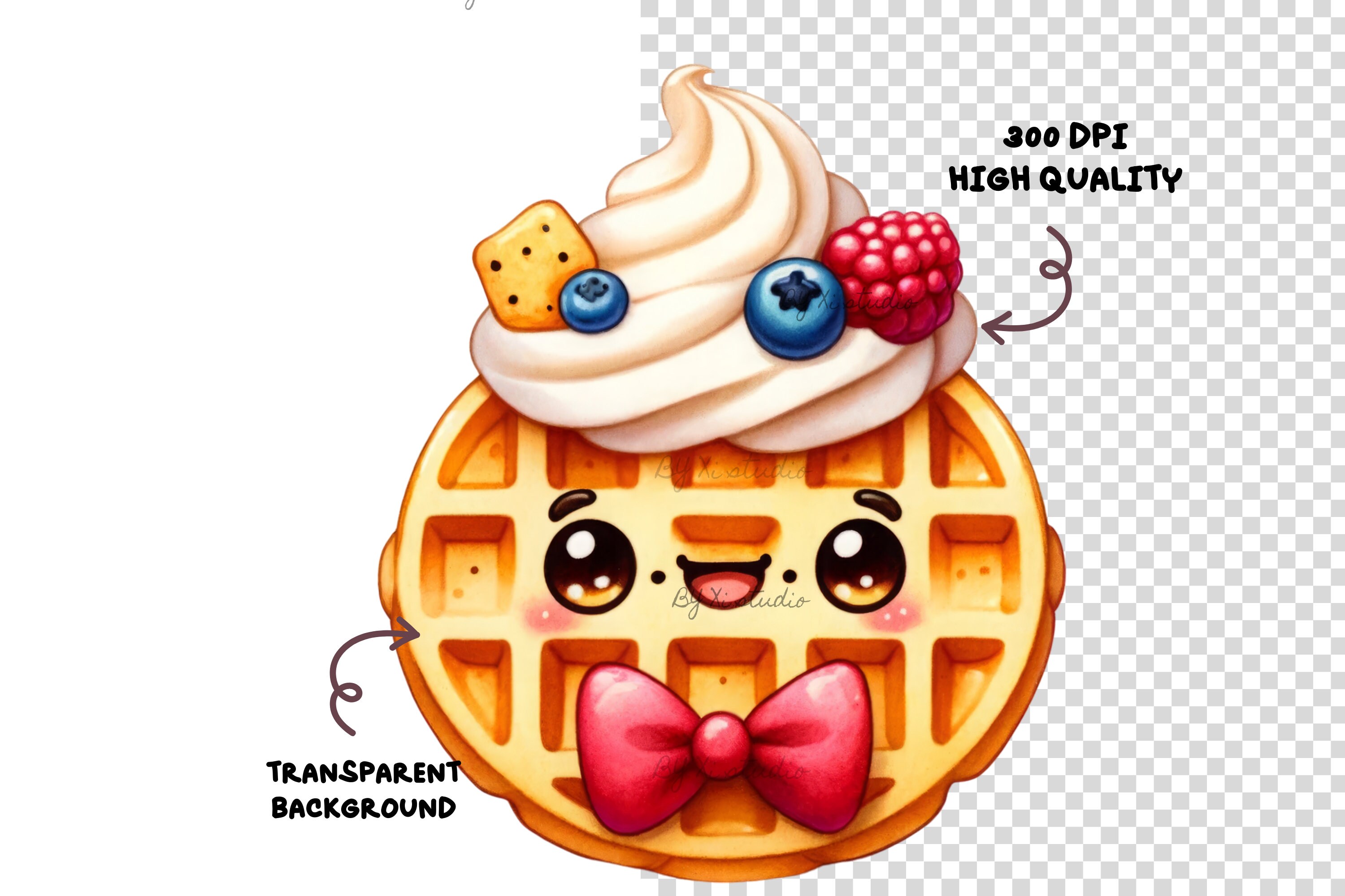 Kawaii Food Clipart, Cute Breakfast Cartoon Sublimation Design, Cute ...