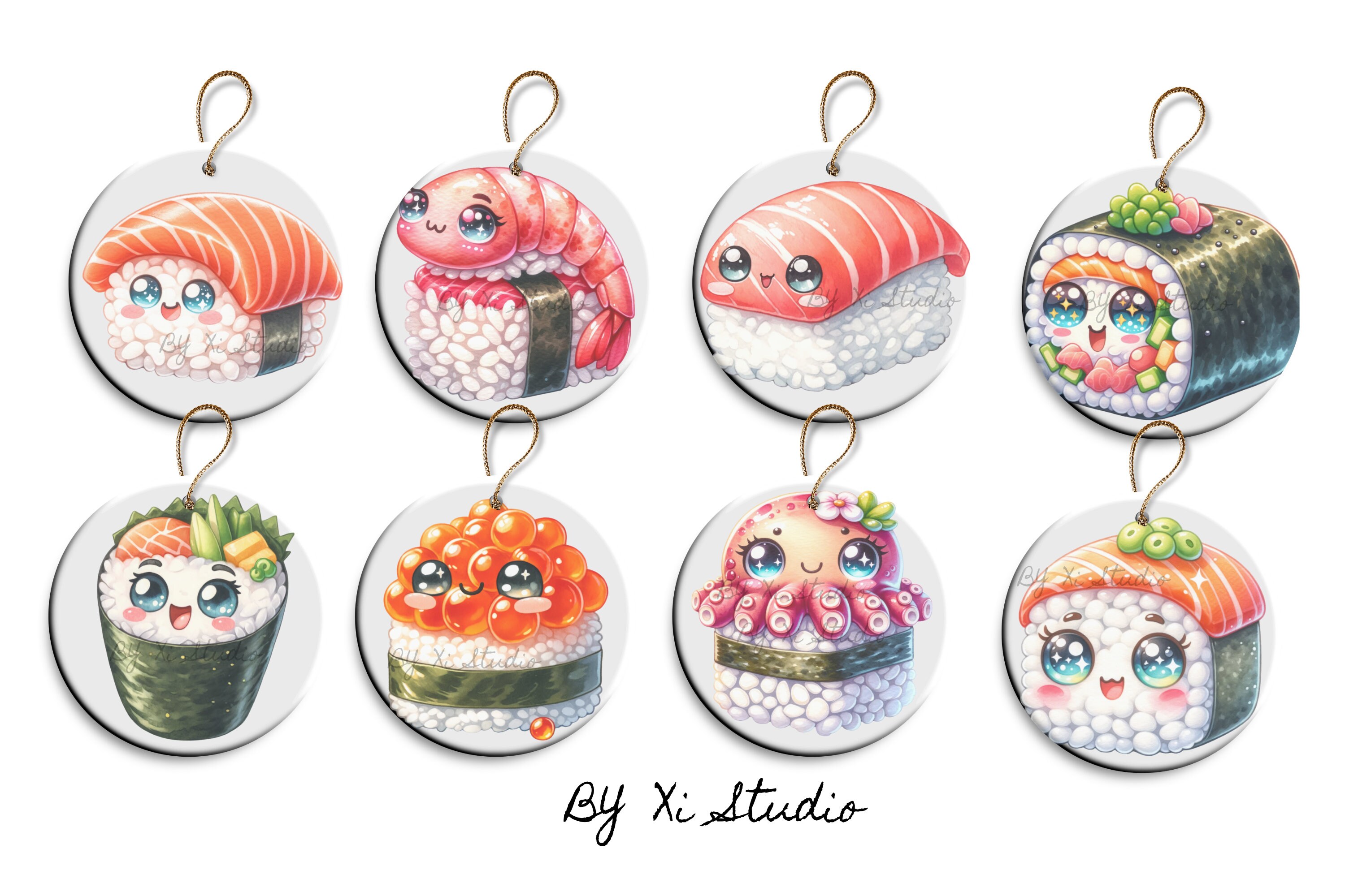 Kawaii Sushi Clipart, Kawaii Food Clipart, Cute Sushi Cartoon ...
