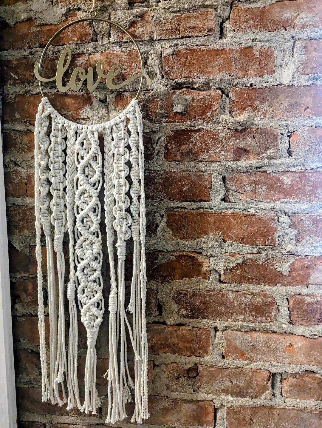 Macrame love Wall Decor - Etsy