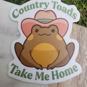 Country Toad Vinyl Sticker - Etsy