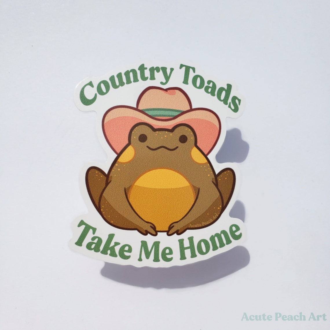 Country Toad Vinyl Sticker - Etsy