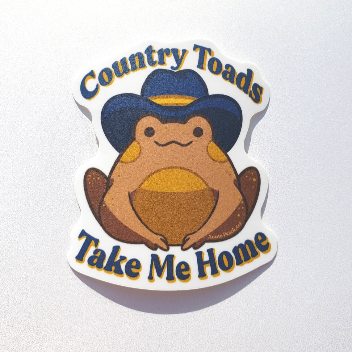 Country Toad Vinyl Sticker - Etsy