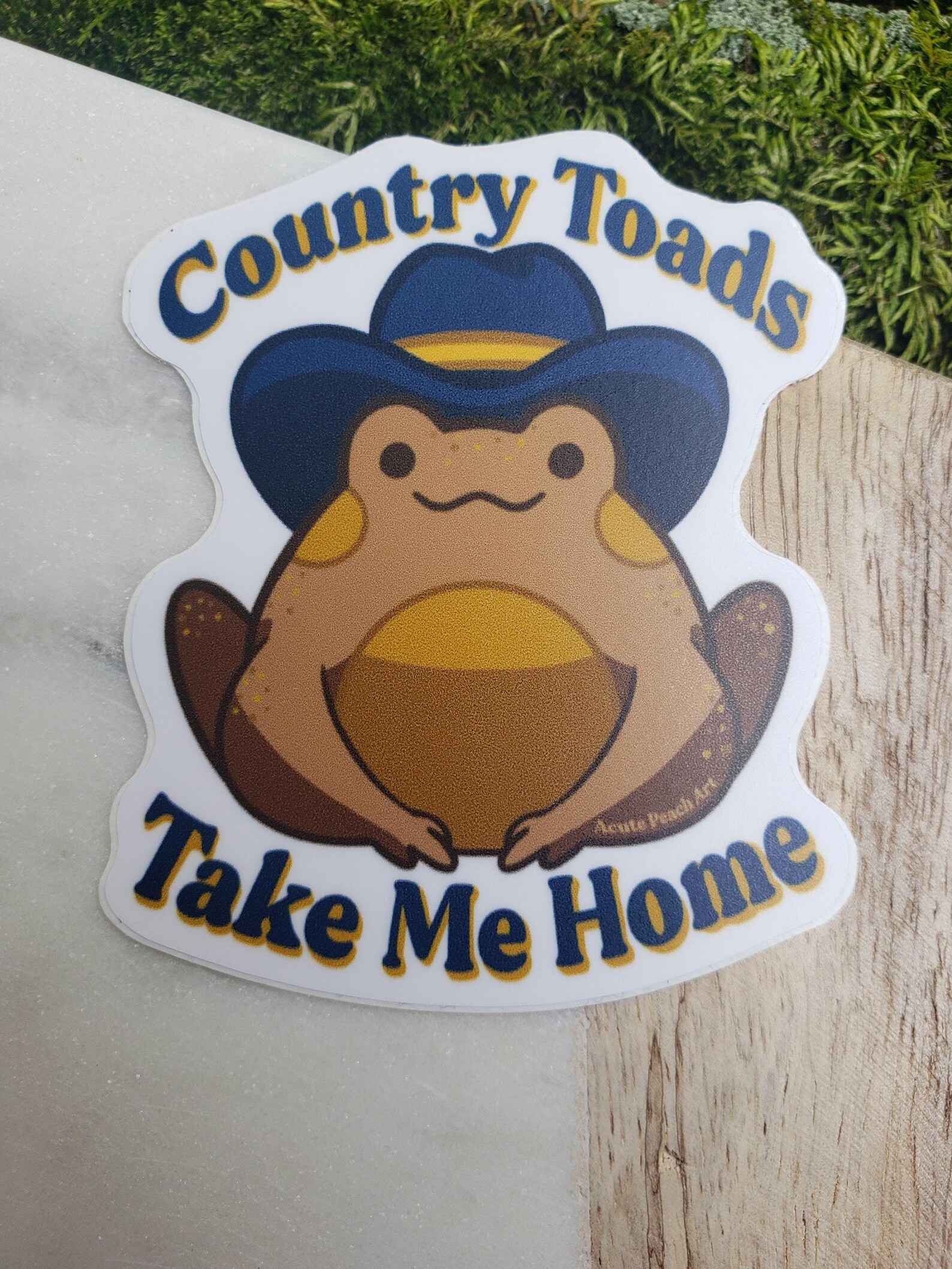 Country Toad Vinyl Sticker - Etsy
