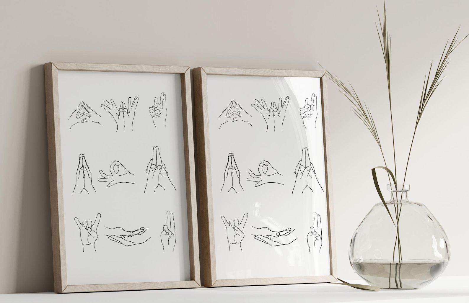 Yoga Mudras Printable | Yoga Wall Art | Yoga Studio Decor | Instant ...