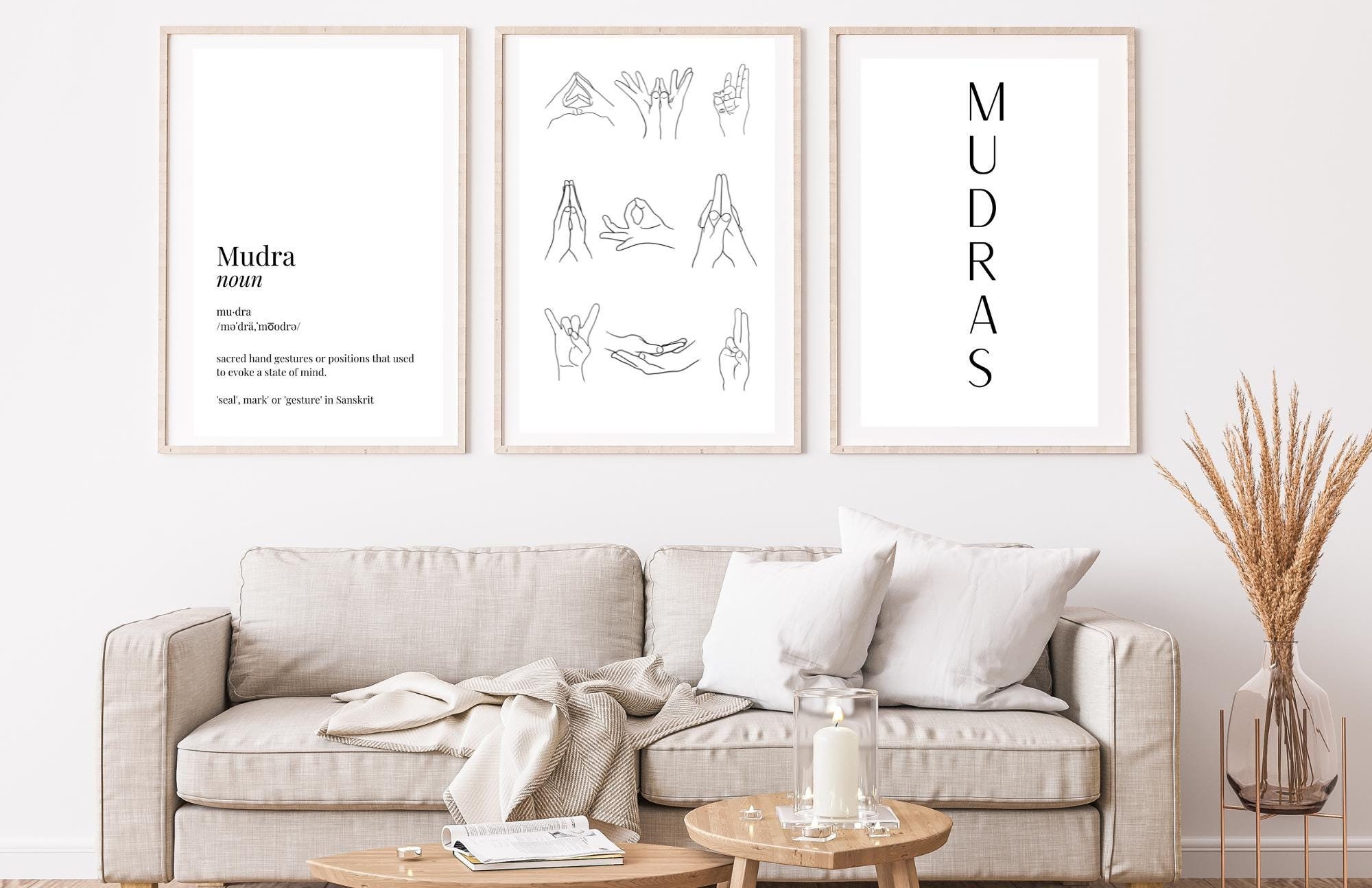Yoga Mudras Printable | Yoga Wall Art | Yoga Studio Decor | Instant ...