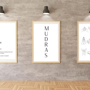 Yoga Mudras Printable | Yoga Wall Art | Yoga Studio Decor | Instant ...