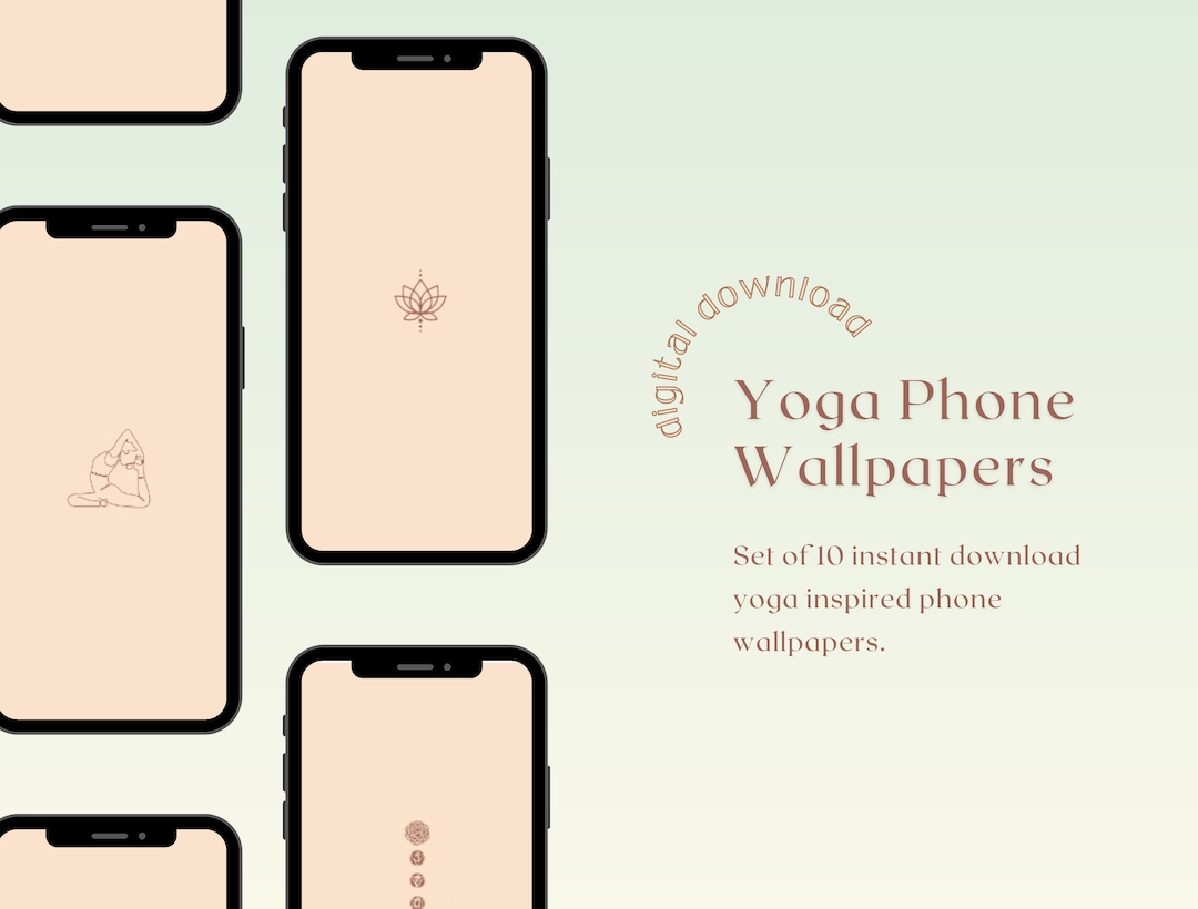Minimalist Yoga Phone Wallpapers | Instant Download iPhone Android Lock ...