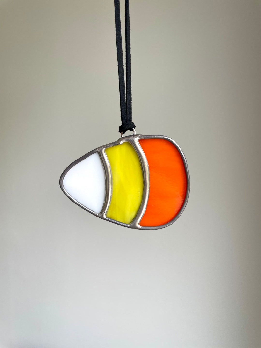 Halloween Candy Corn Stained Glass Suncatcher - Etsy