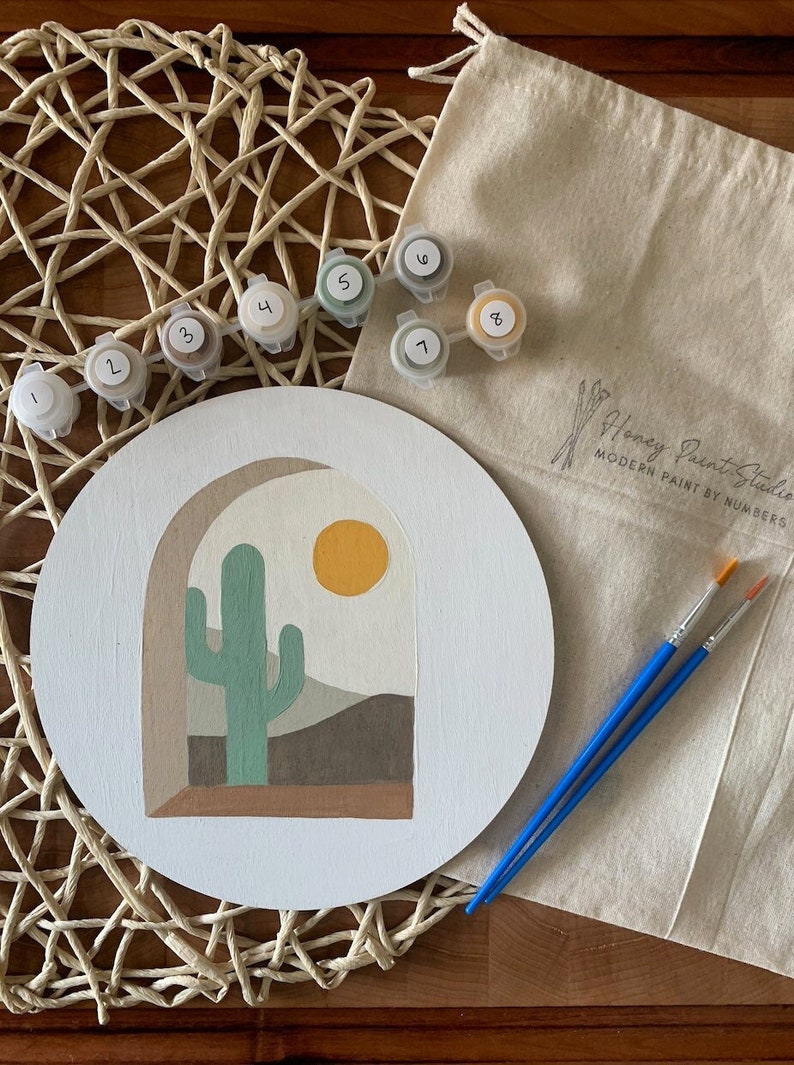 In the Desert - Paint by Number Kit, DIY Paint by Number, Modern Art ...