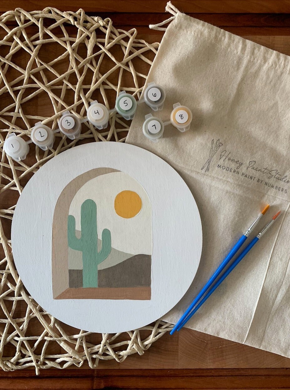 In the Desert - Paint by Number Kit, DIY Paint by Number, Modern Art ...