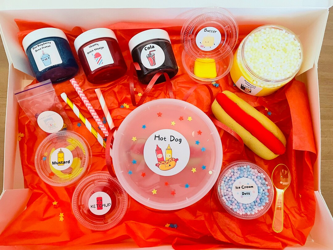 Movie Night Slime Kit DIY Kino Slime Set Popcorn Slime Making Kit ...