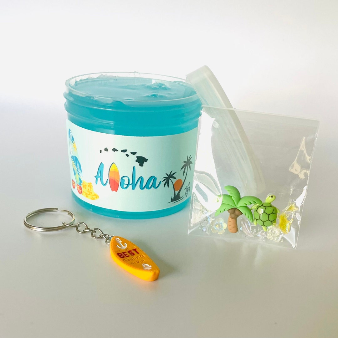 Aloha Clear Blue Slime Summer Slime for Kids Summer Activities - Etsy