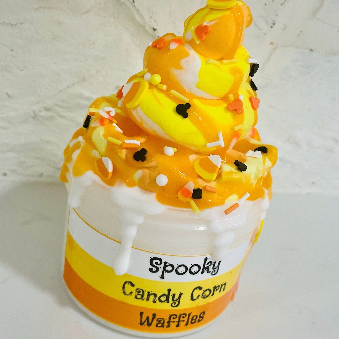 Halloween Creepy Candy Corn Waffle Slime Shop With Affordable Slimes ...