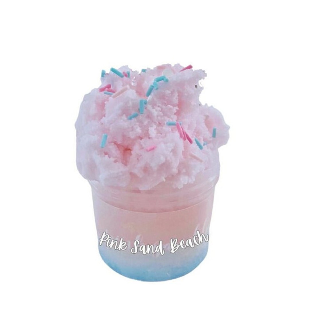 Slime Pink Sand Beach Cotton Candy Scented Slime DIY ASMR Cloud Cream ...