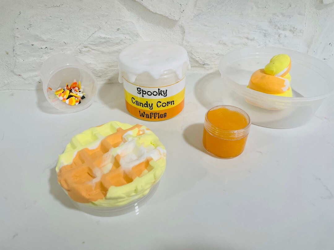 Halloween Spooky Candy Corn Waffle Slime Shop With Affordable Slimes ...