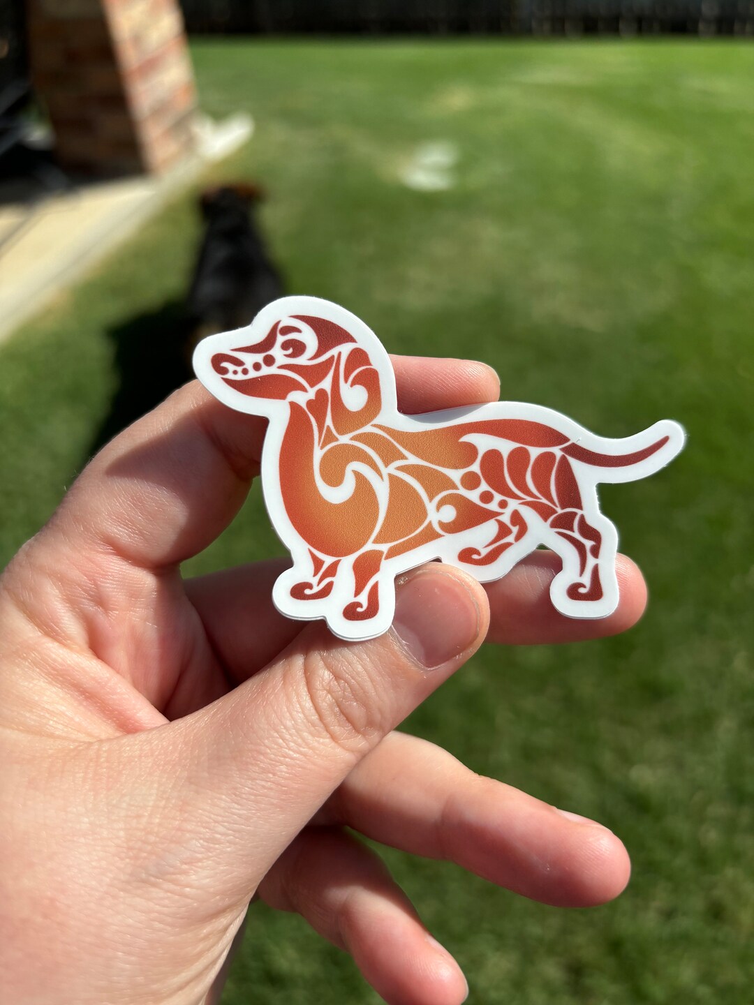 Decorative Dachshund Sticker - Etsy
