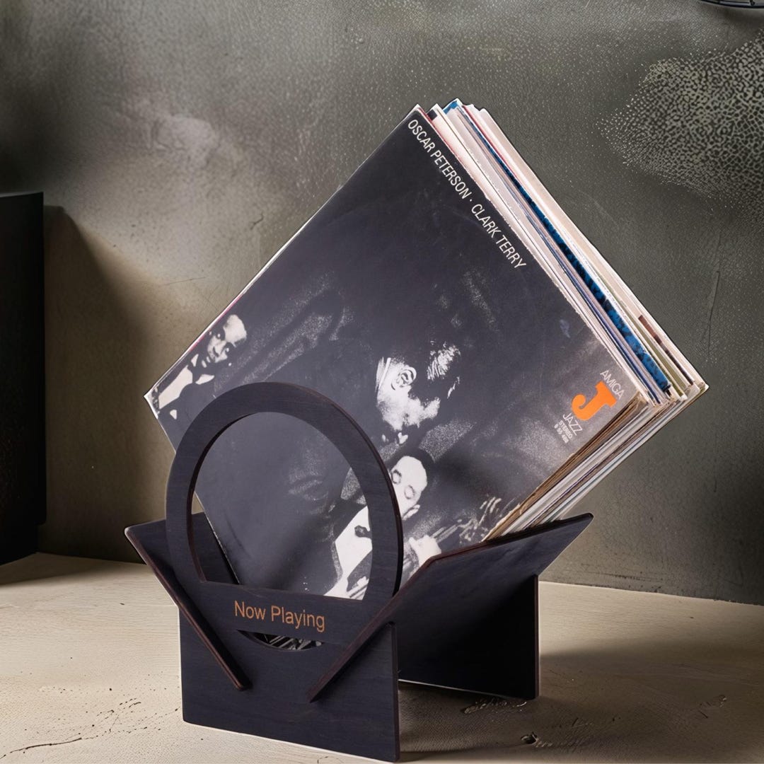 Vinyl Record Storage Flip Rack Display, Personalised LP Collection ...