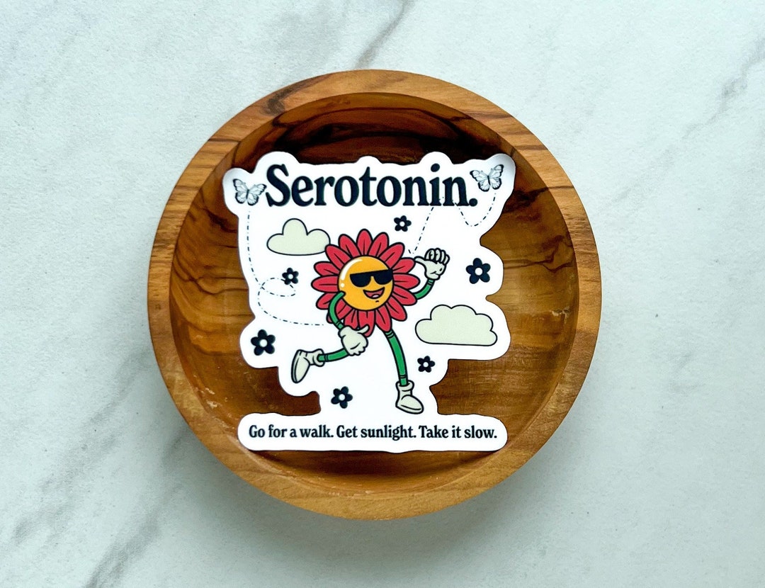 Serotonin Sticker, Mental Health Sticker, Mental Health Awareness ...