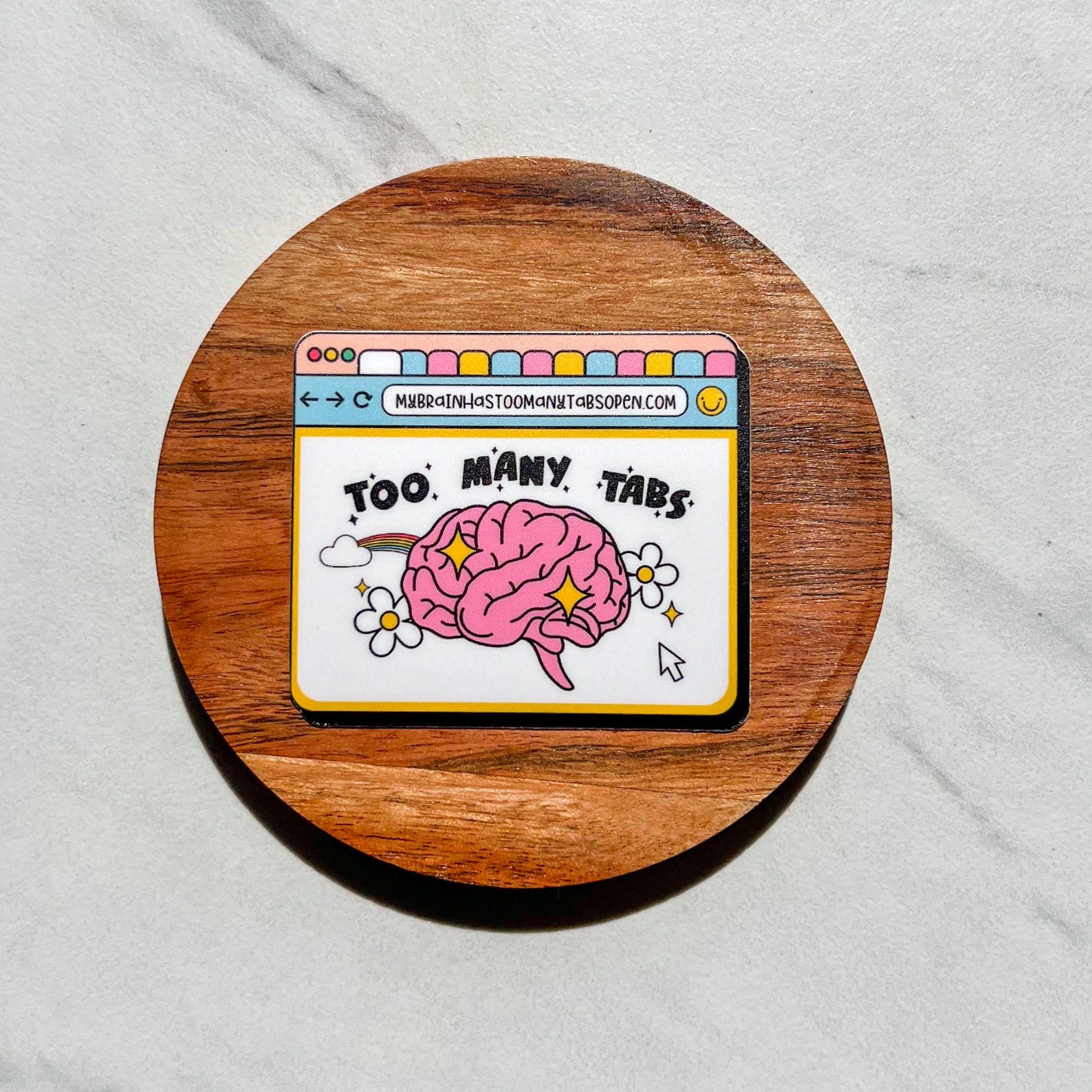My Brain Has Too Many Tabs Sticker, Mental Health Sticker, ADHD Sticker ...
