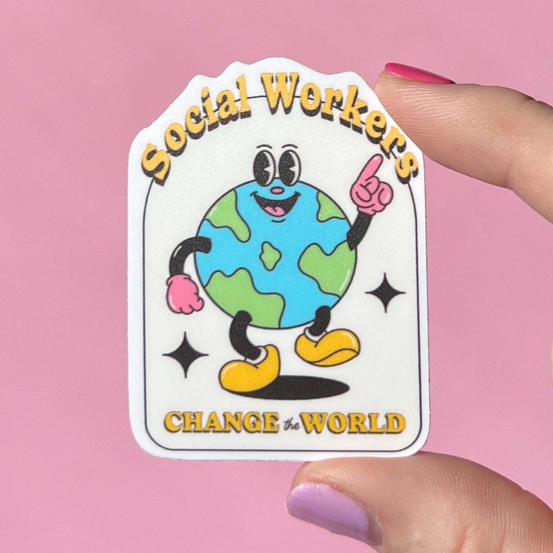 Social Workers Change the World Sticker, Therapy Sticker, Mental Health ...