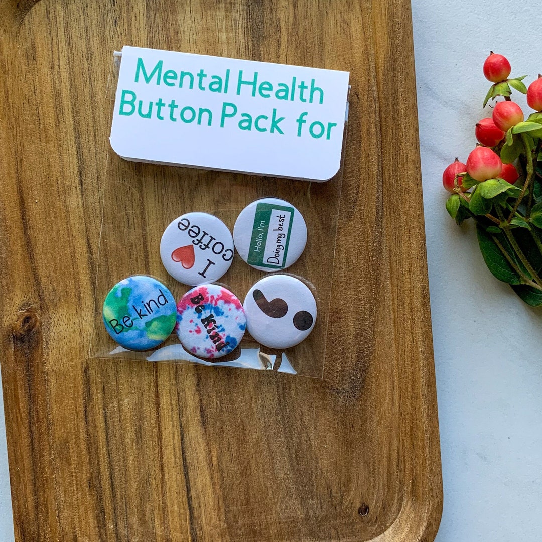 Mental Health Buttons, Mental Health Button Pack, Button Bundle ...