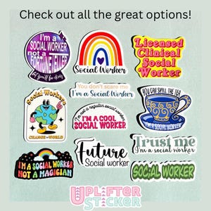 Social Worker Sticker, LCSW Sticker, Social Worker Gift, Pink Social ...