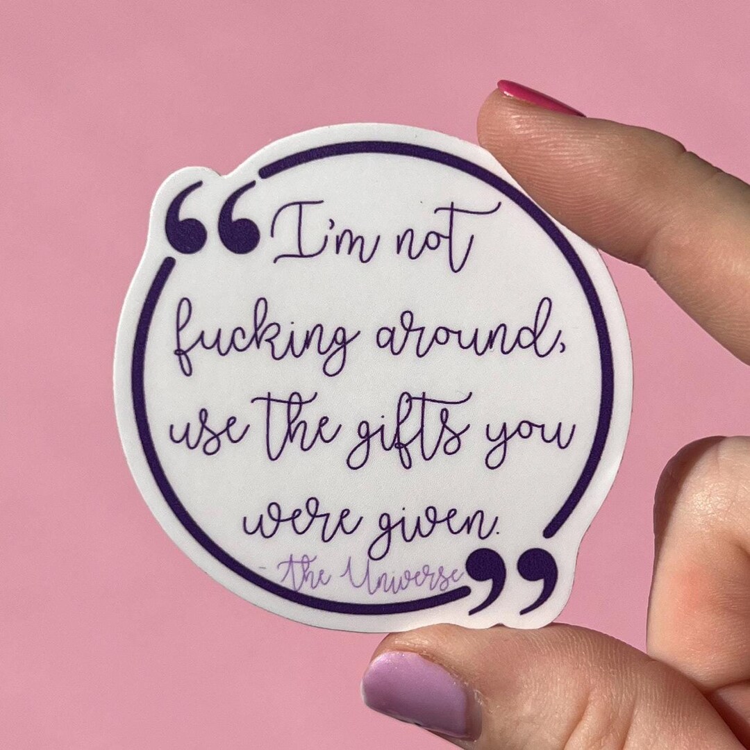 I’m Not Fucking Around Sticker , Motivational Stickers, Inspirational ...