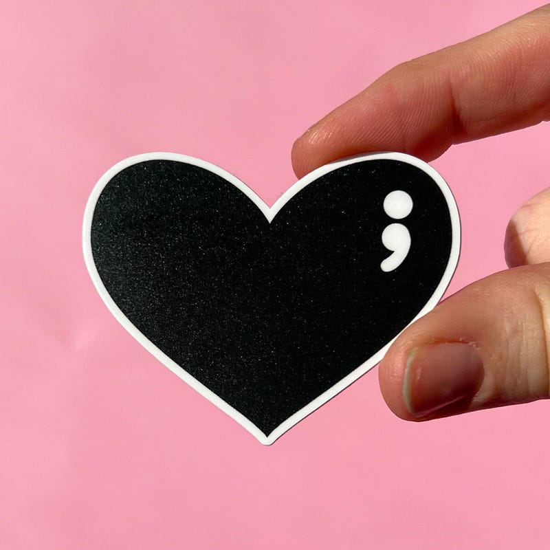 Heart Semicolon - Etsy