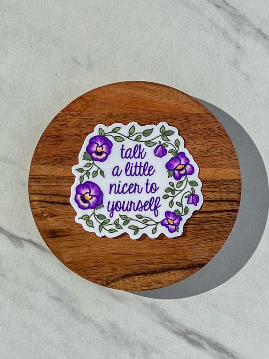 Talk a Little Nicer to Yourself Sticker, Therapy Sticker, Mental Health ...