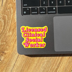 Social Worker Sticker, LCSW Sticker, Social Worker Gift, Pink Social ...