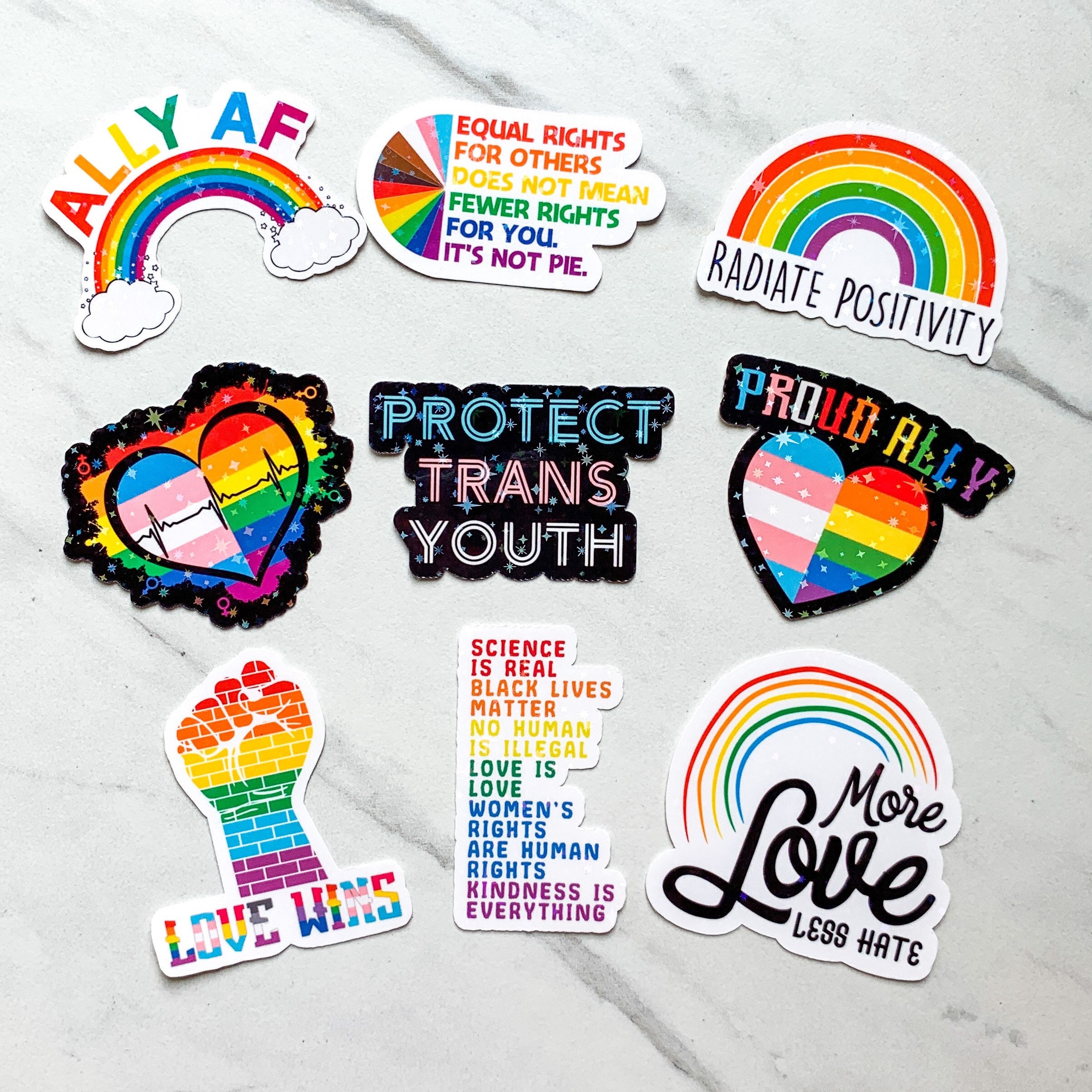 Lgbt Ally Stickers Military Metal