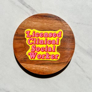 Social Worker Sticker, LCSW Sticker, Social Worker Gift, Pink Social ...