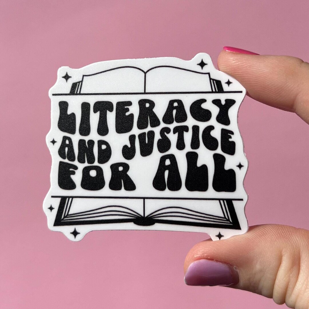 Literacy and Justice for All Sticker, Mental Health Sticker, Empath ...