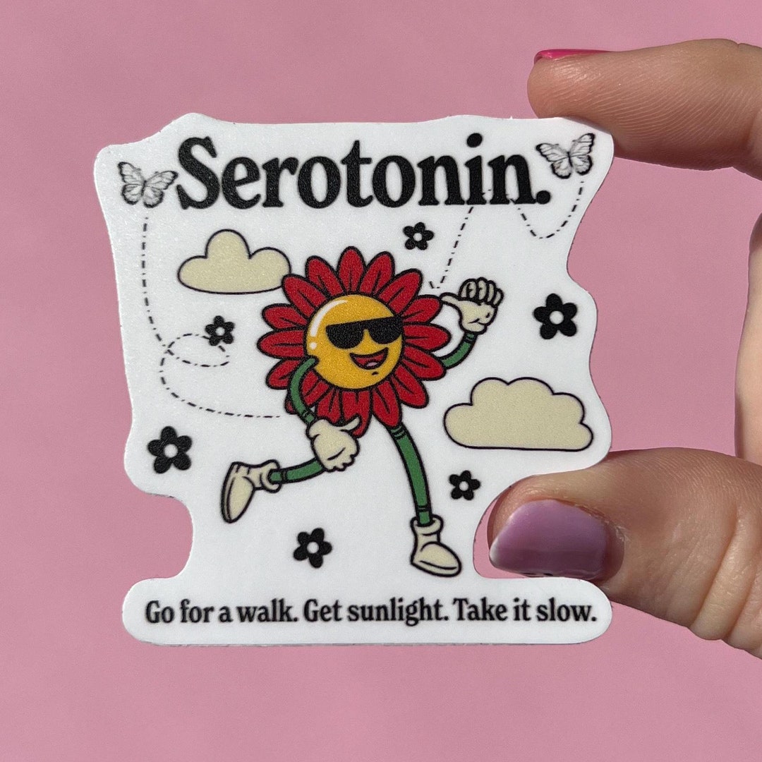 Serotonin Sticker, Mental Health Sticker, Mental Health Awareness ...